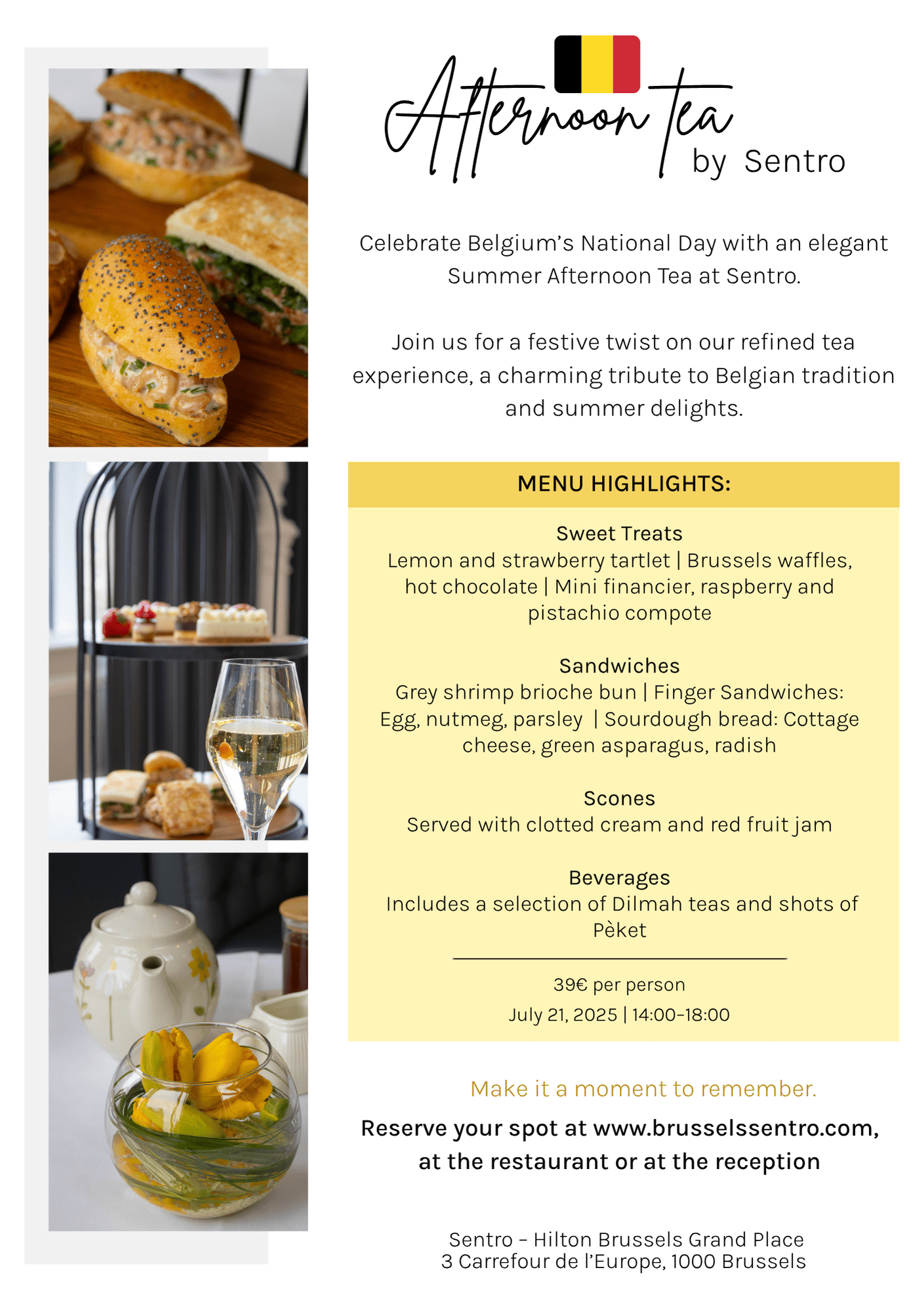 Sentro Lounge & More | Hilton Brussels Grand Place Restaurant